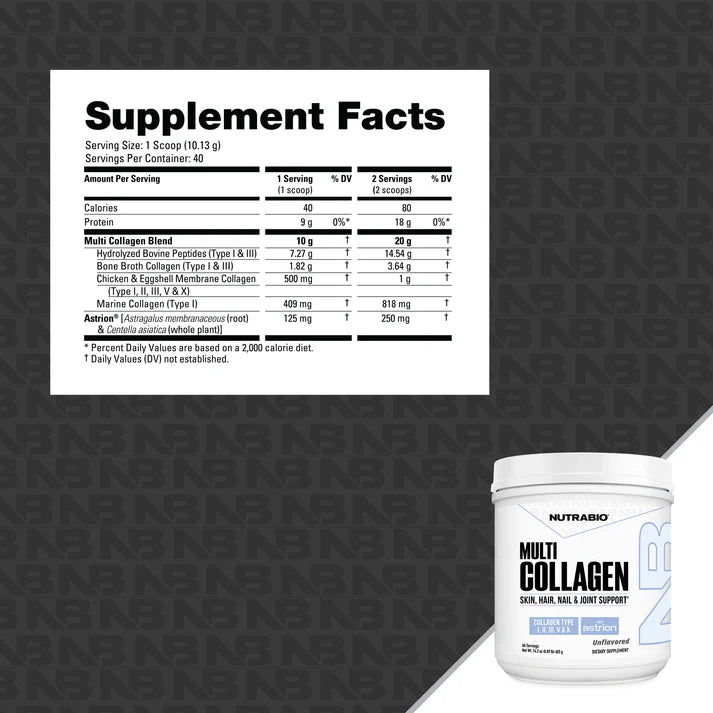 Nutrabio | Multi Source Collagen (Unflavored) | Alan's Muscle Mart